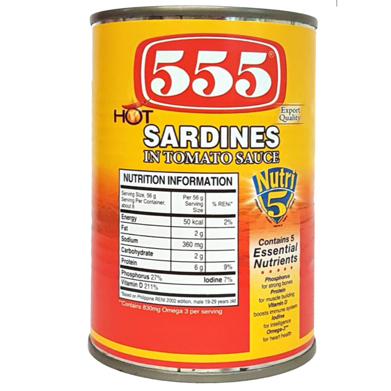 555 Sardines in Tomato Sauce w/ Chili 155g x 3 cans – Biggrocer