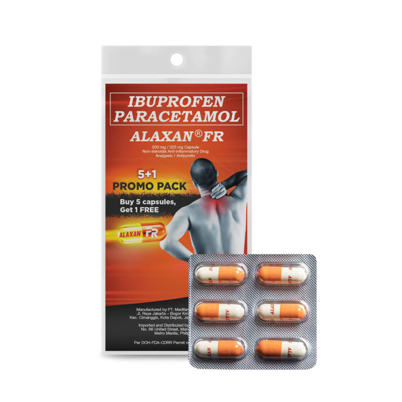 ALAXAN FR 5+1 capsules x 2 packs (For Pain Relief & Fever) – Biggrocer