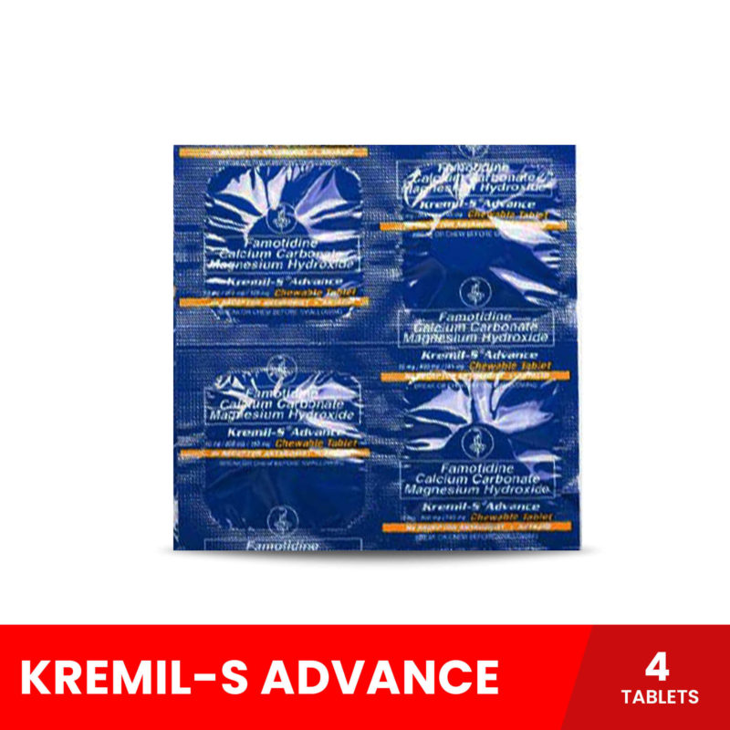 KREMIL-S Advance x 4 tablets chewable (For hyperacidity & heartburn ...