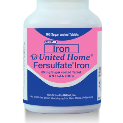 UNITED HOME Fersulfate Iron 65mg x 1 bottle (For Iron Deficiency Anemia ...