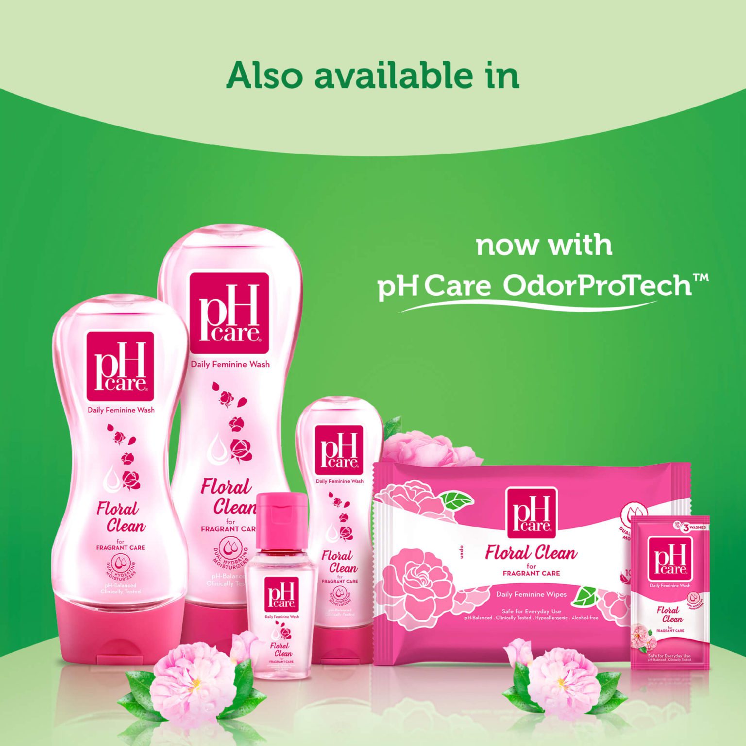 pH CARE Feminine Wash Floral Clean 5ml x 12 sachets – Biggrocer