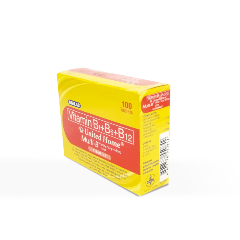 UNITED HOME Multi-B Vitamin B Complex (B1+B6+B12) x 20 tablets (For ...