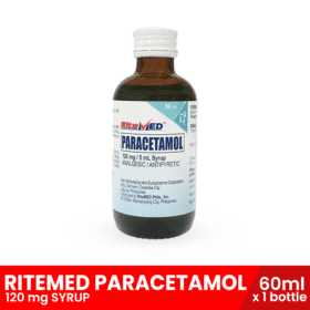 RITEMED Paracetamol 120mg Syrup 60ml x 1 bottle (Relief of Minor Aches ...