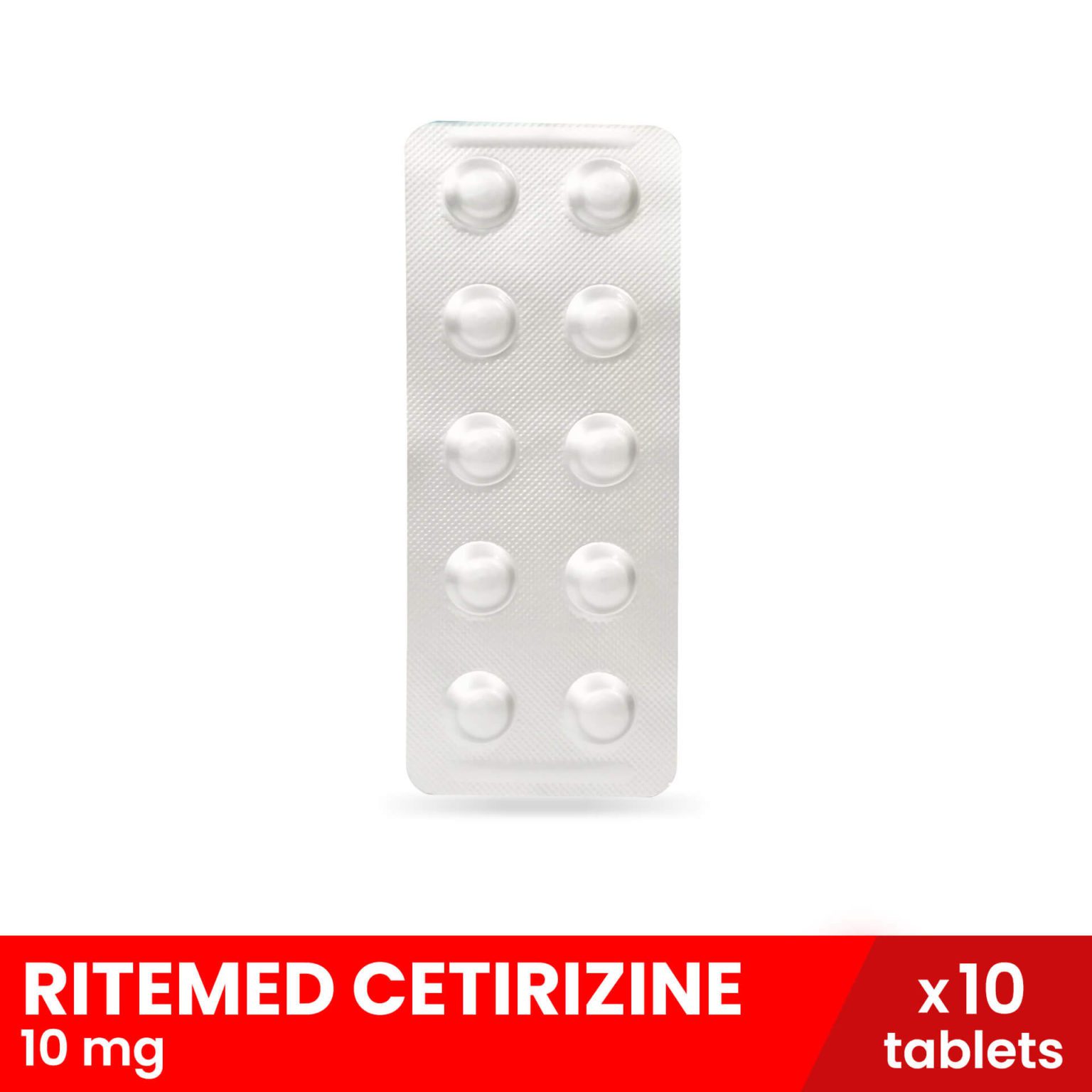 RITEMED Cetirizine 10mg x 10 tablets (Allergy Relief) – Biggrocer