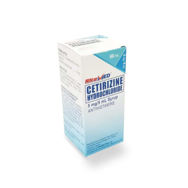 RITEMED Cetirizine Pediatric 5mg/5ml Syrup 60ml x 1 bottle (Relieve ...