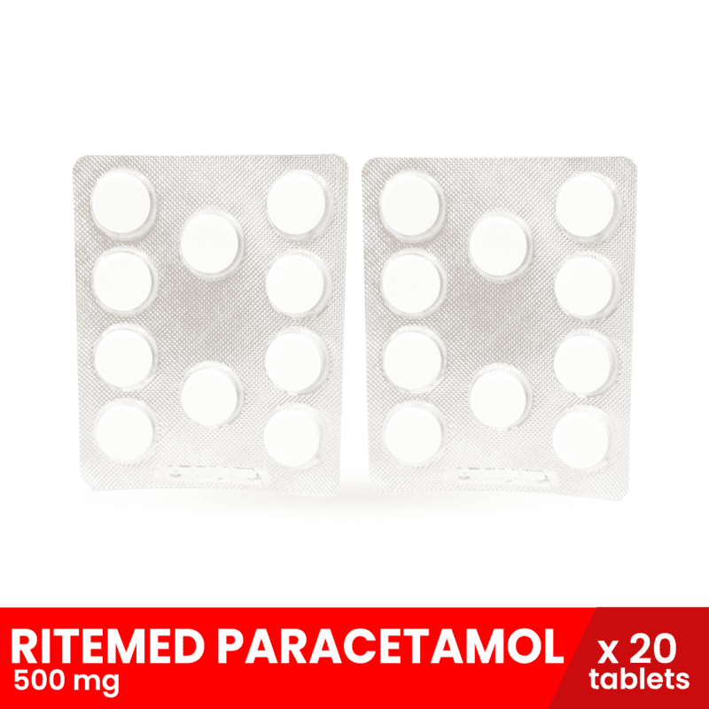 RITEMED Paracetamol 500mg x 20 tablets (Relief Of Minor Aches And Pains ...