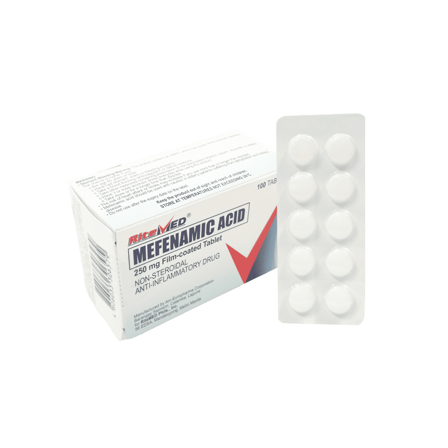 RITEMED Mefenamic 250mg x 20 Tablets (Anti – Inflammatory) – Biggrocer