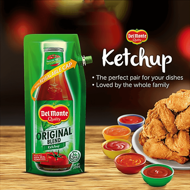 DEL MONTE Original Blend Ketchup 320g x 2 Pouches – Biggrocer