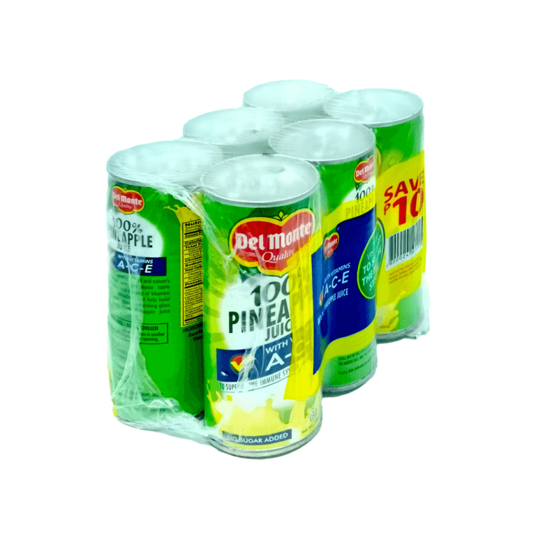 DEL MONTE 100% Pineapple Juice with Vitamins ACE 240ml x 6 cans – Biggrocer