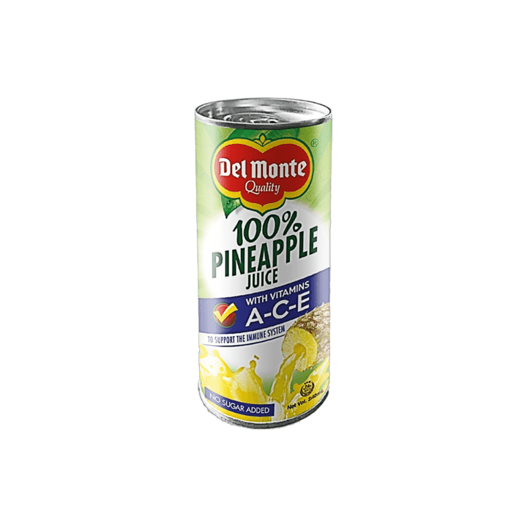 DEL MONTE 100% Pineapple Juice with Vitamins ACE 240ml x 6 cans – Biggrocer