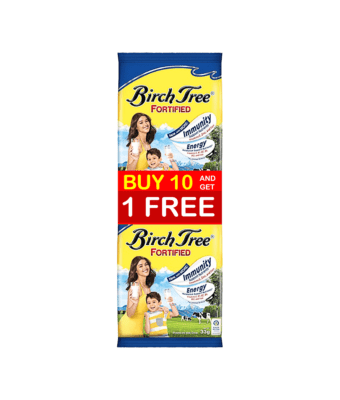 BUY 10 GET 1: BIRCH TREE Fortified Milk Powder 33g 10+1 sachets – Biggrocer