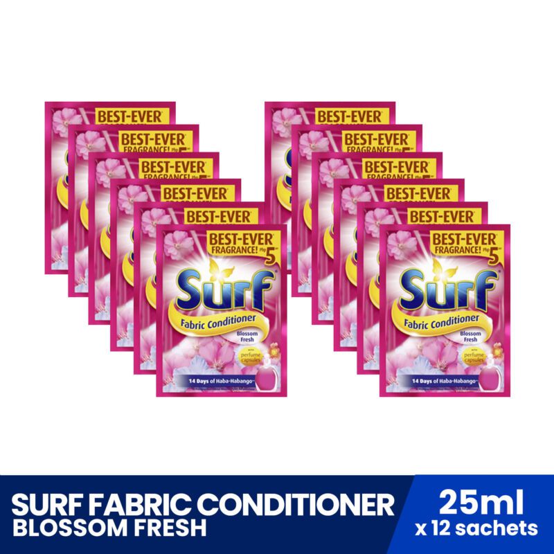 SURF Fabric Conditioner Blossom Fresh 28ml x 12 sachets – Biggrocer