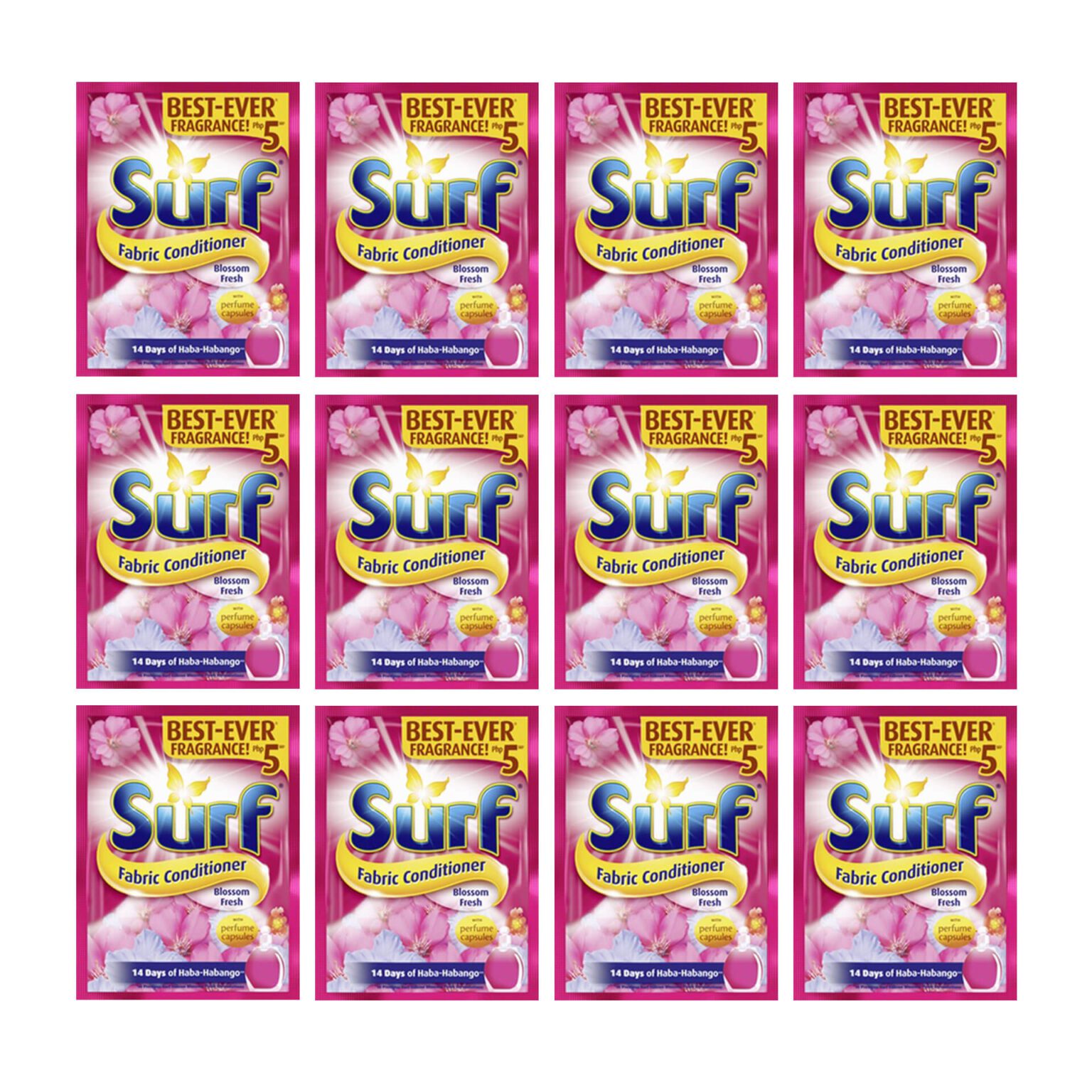 SURF Fabric Conditioner Blossom Fresh 28ml x 12 sachets – Biggrocer