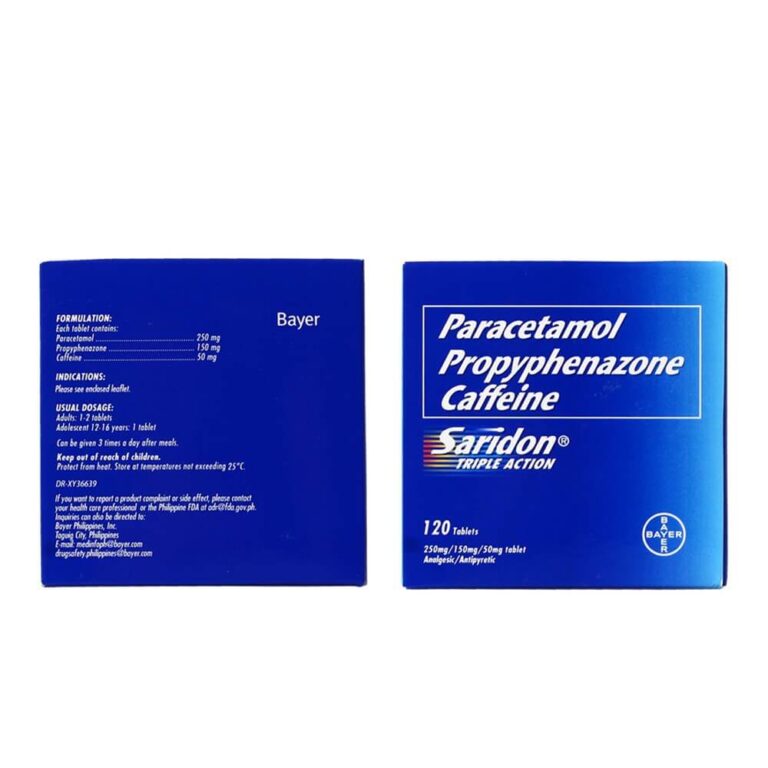 SARIDON Paracetamol 250mg x 8 tablets – Biggrocer